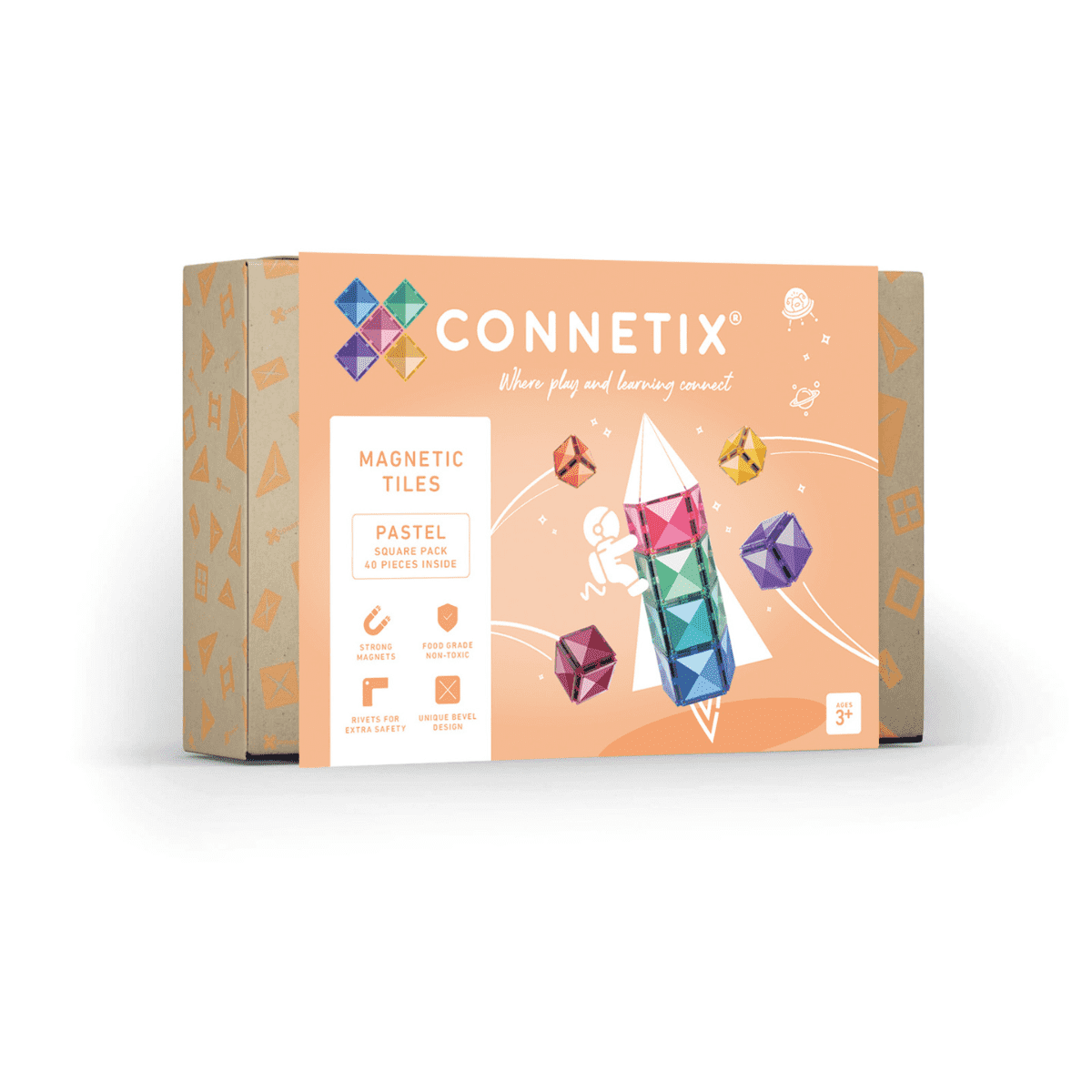 Connetix - Pastel Square Pack 40 pc – MetaLife