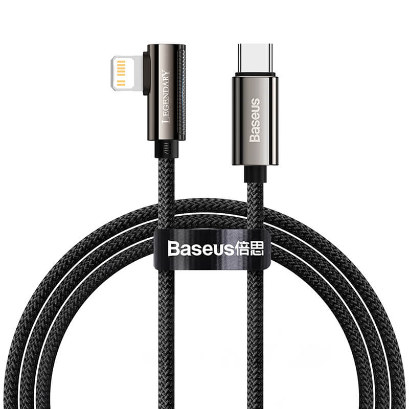 Basus PD 20W Elbow L-Shaped Type-C to Lightning Charging Cable 1m,2m ...