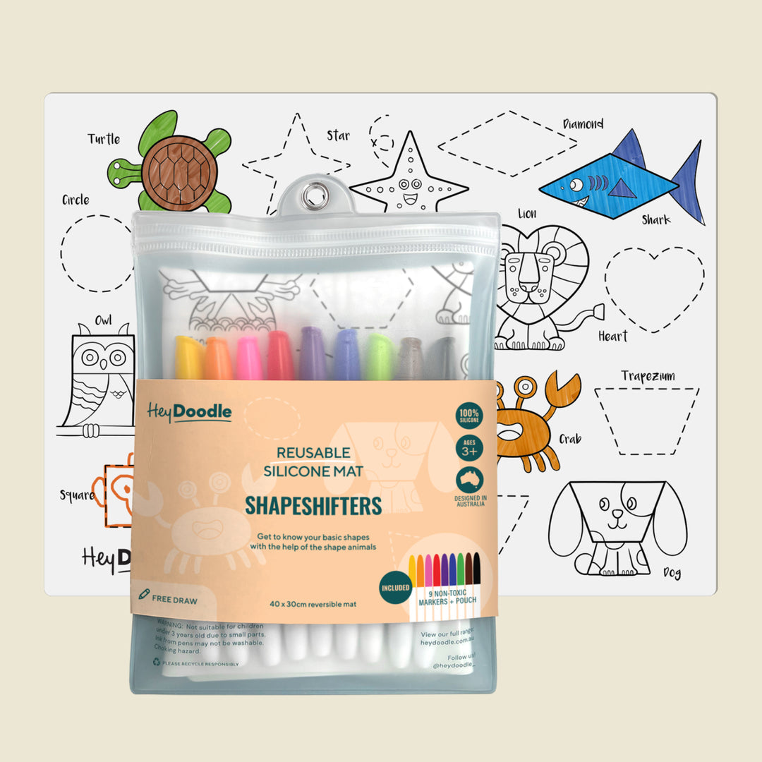 HeyDoodle - ShapeShifters Classic Colouring & Doodle Mat – MetaLife