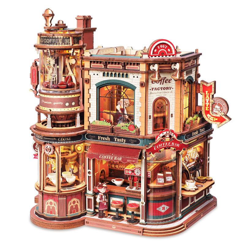 ROKR Dream Coffee Factory Music Box Wooden 3D Puzzle EAB02 [PRE-ORDER ...