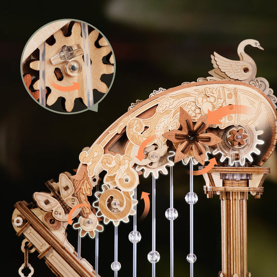ROKR - Magic Harp Music Box Wooden 3D Puzzle AMK71 – MetaLife