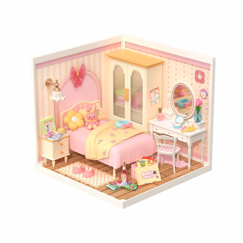 Rolife Lovely Pink Bedroom DIY Miniature House DW016 – MetaLife